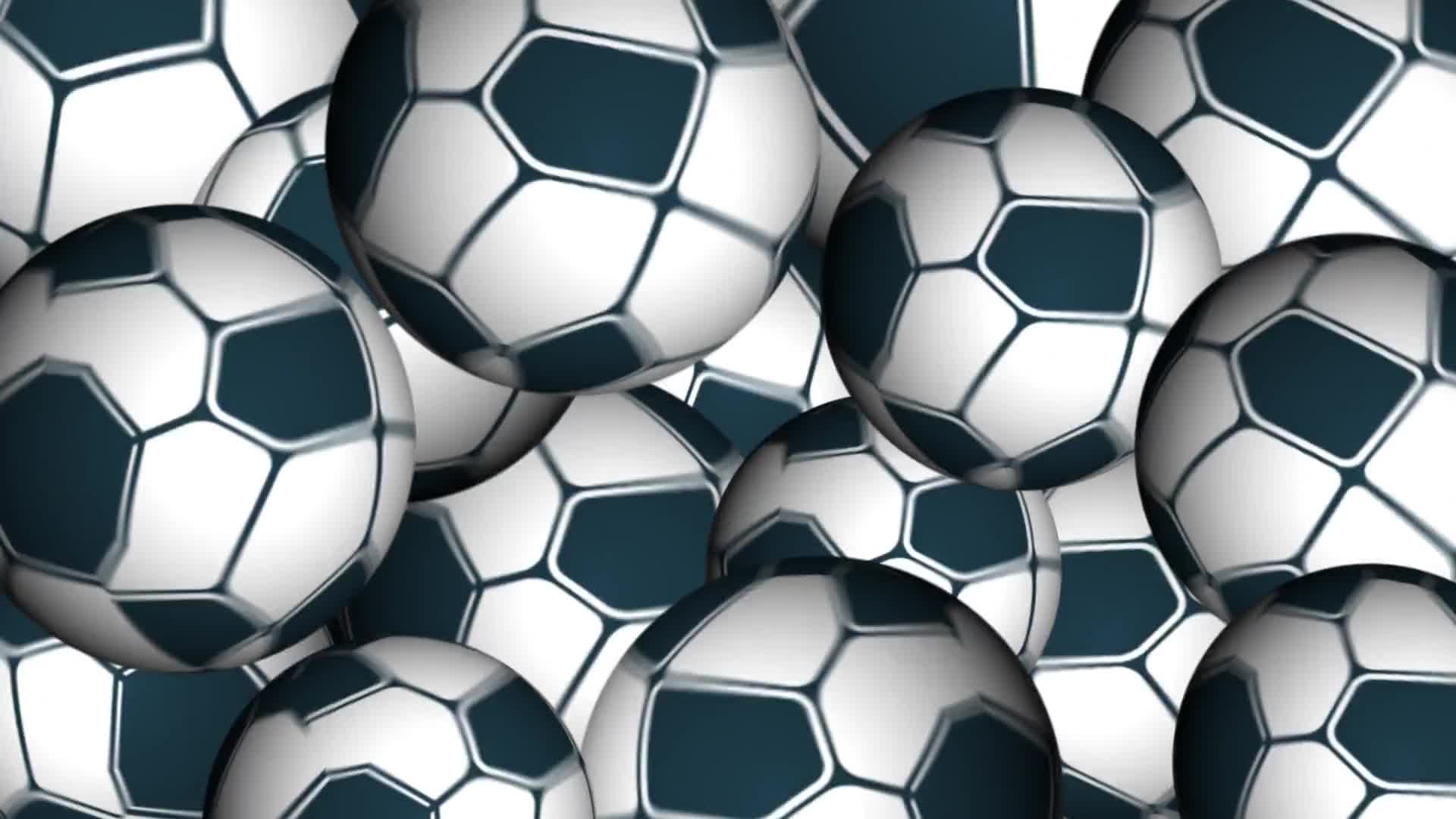 White Soccer Balls Transition On Alpha • Free Motion Graphics Template ...