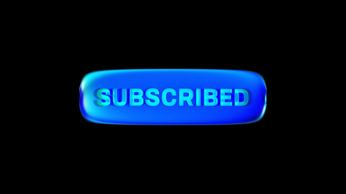 Liquid Glass Subscribe Button • Free Motion Graphics Template • Uppbeat