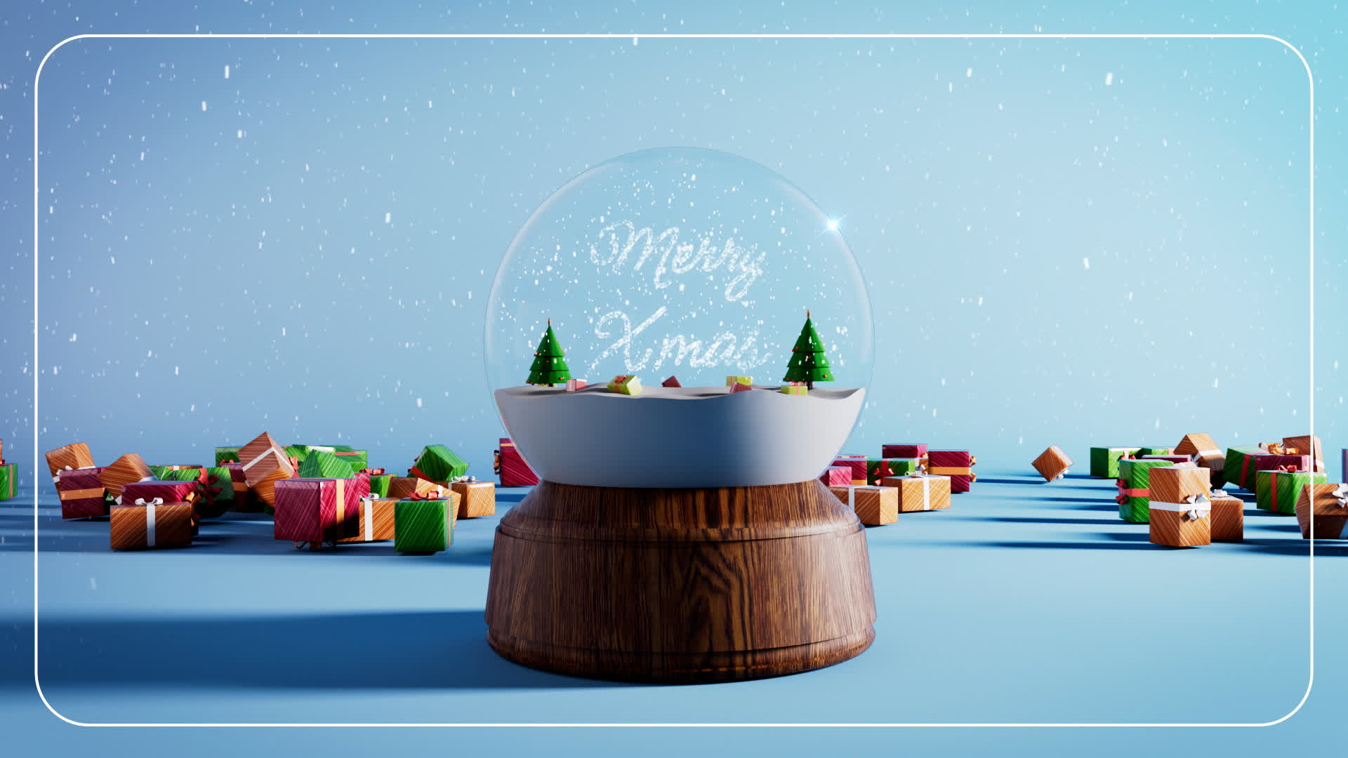 Christmas Snow Globe Logo • After Effects Template • Uppbeat