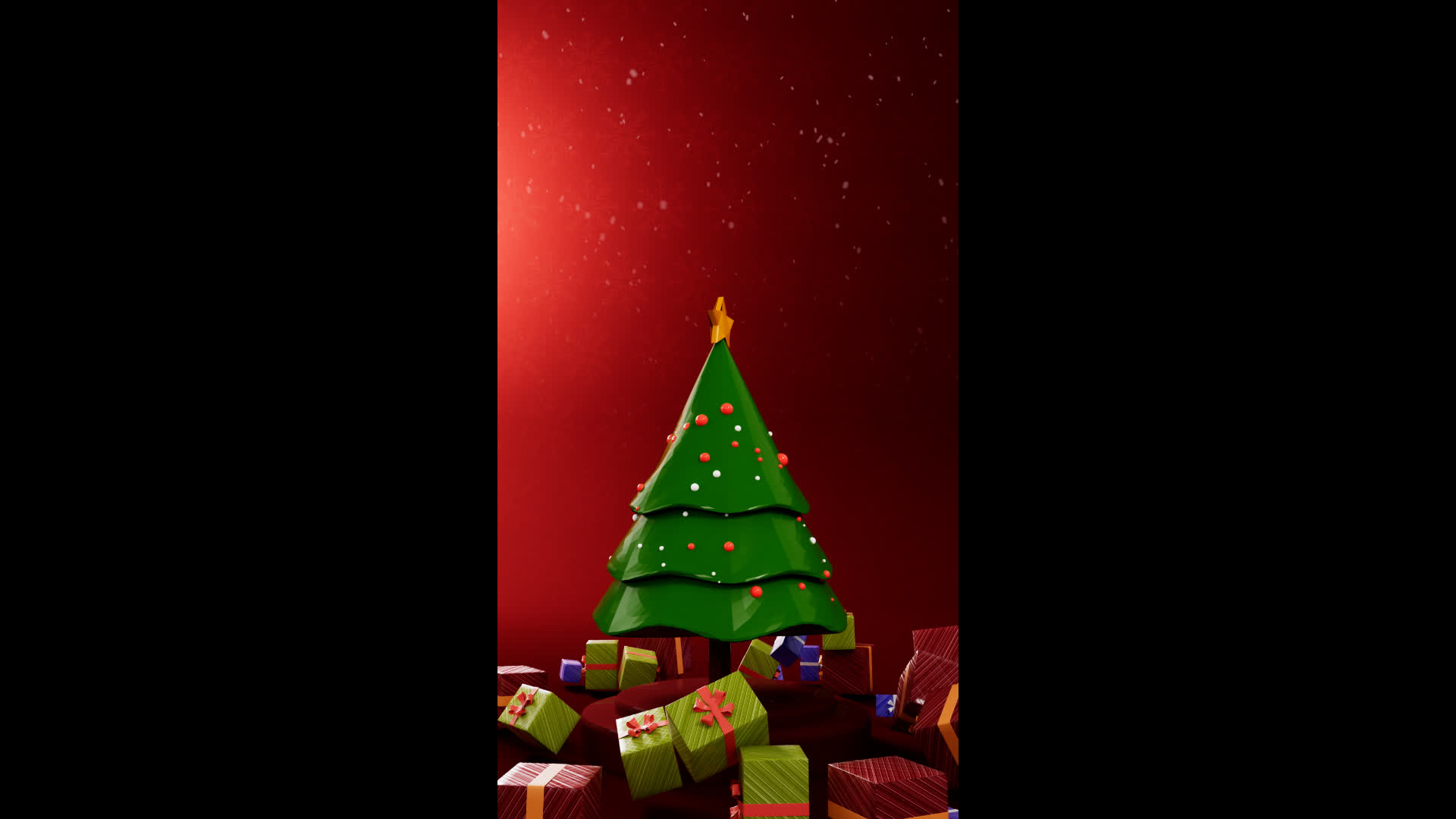 Christmas Low Poly Trees Vertical Background • Motion Graphics Template ...