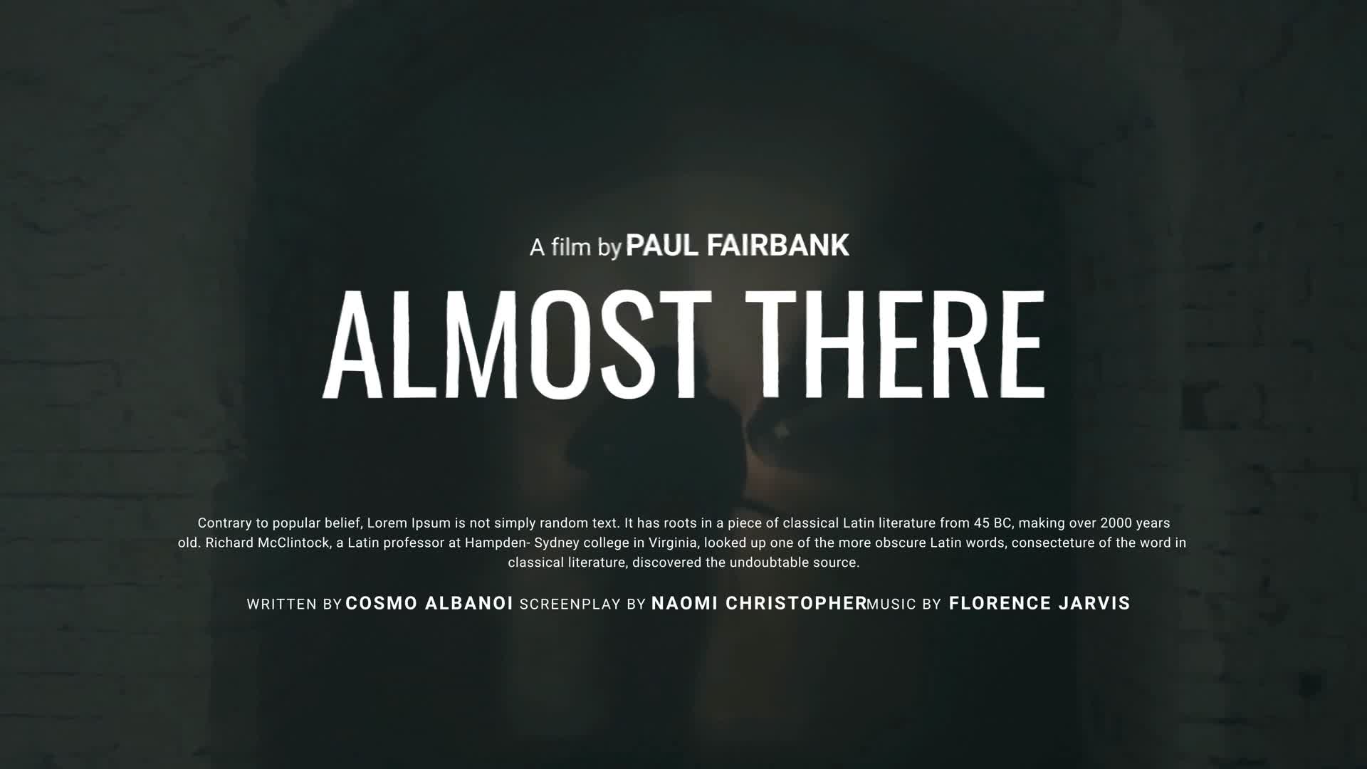 Cinematic Light Title • After Effects Template • Uppbeat