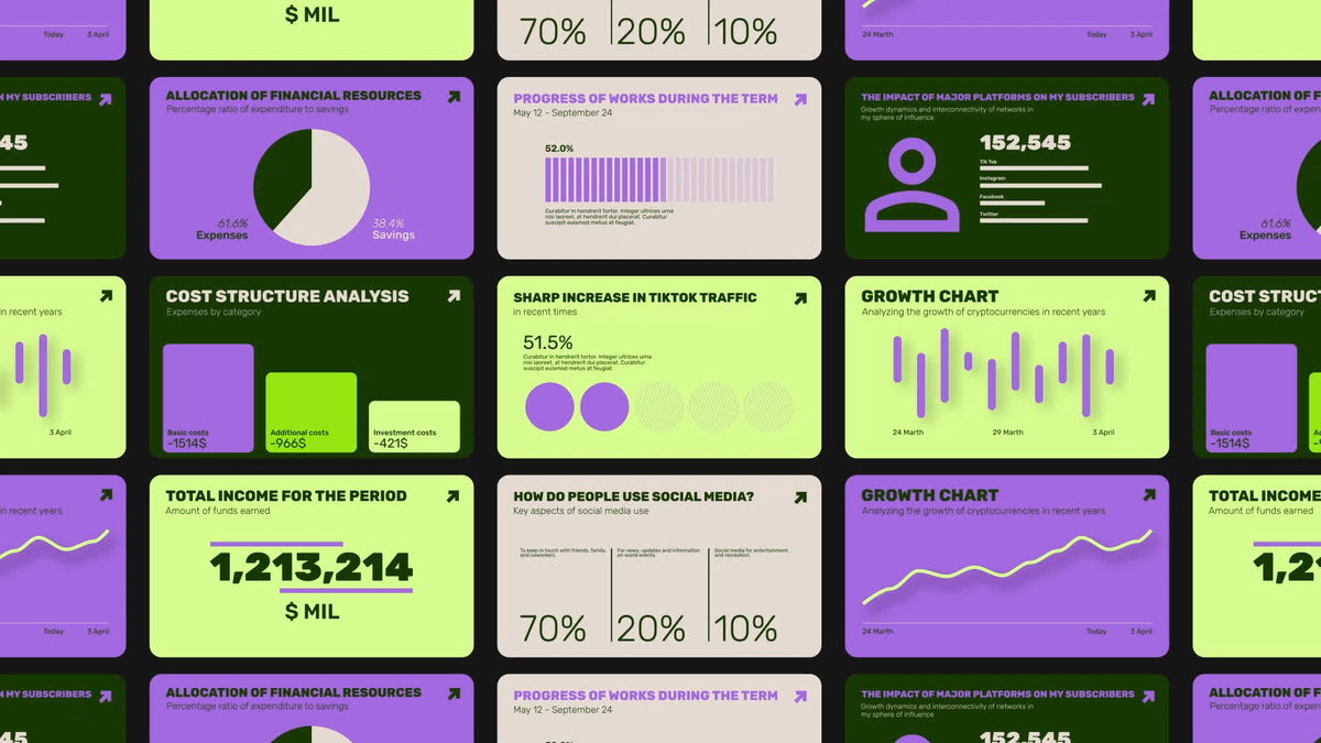 Animated Infographics Pie Chart Percentage • Free Premiere Pro Template ...