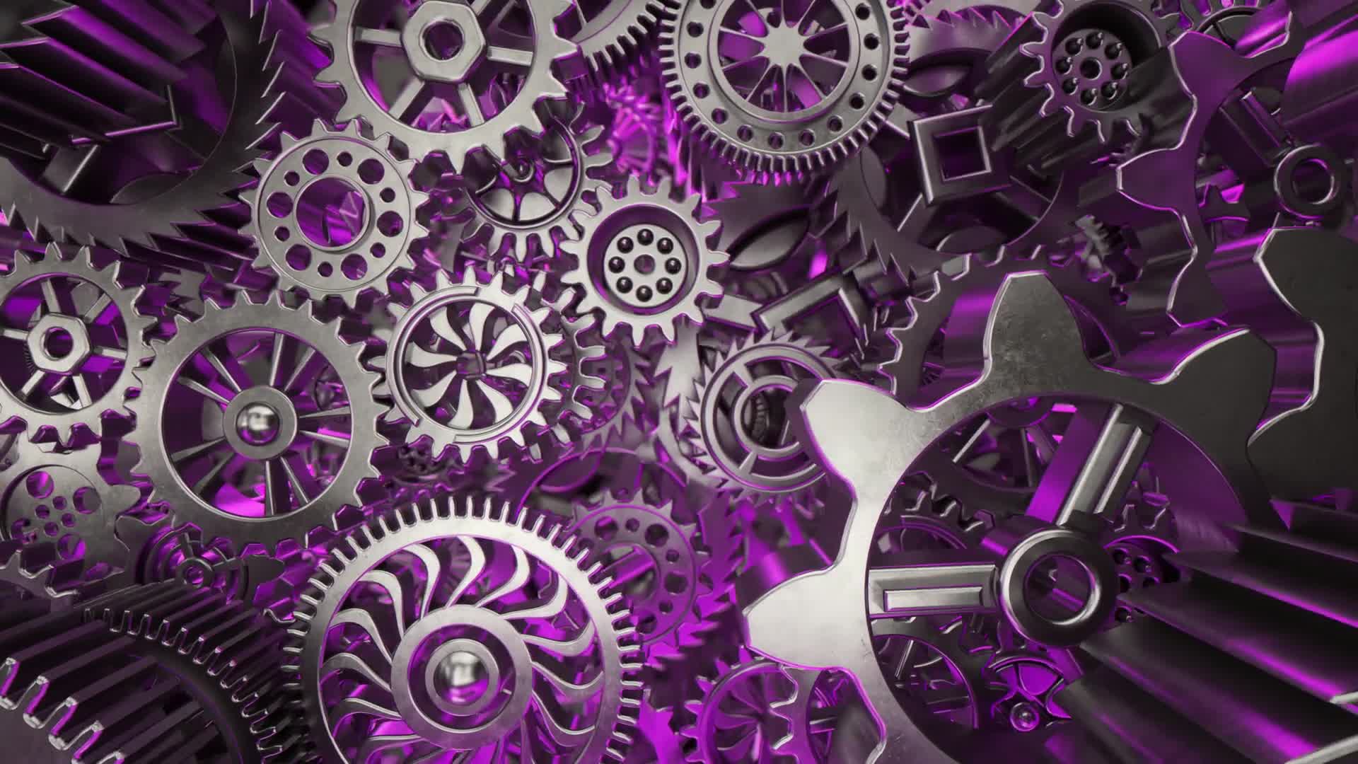 Futuristic Gear Mechanism Background • Motion Graphics Template • Uppbeat