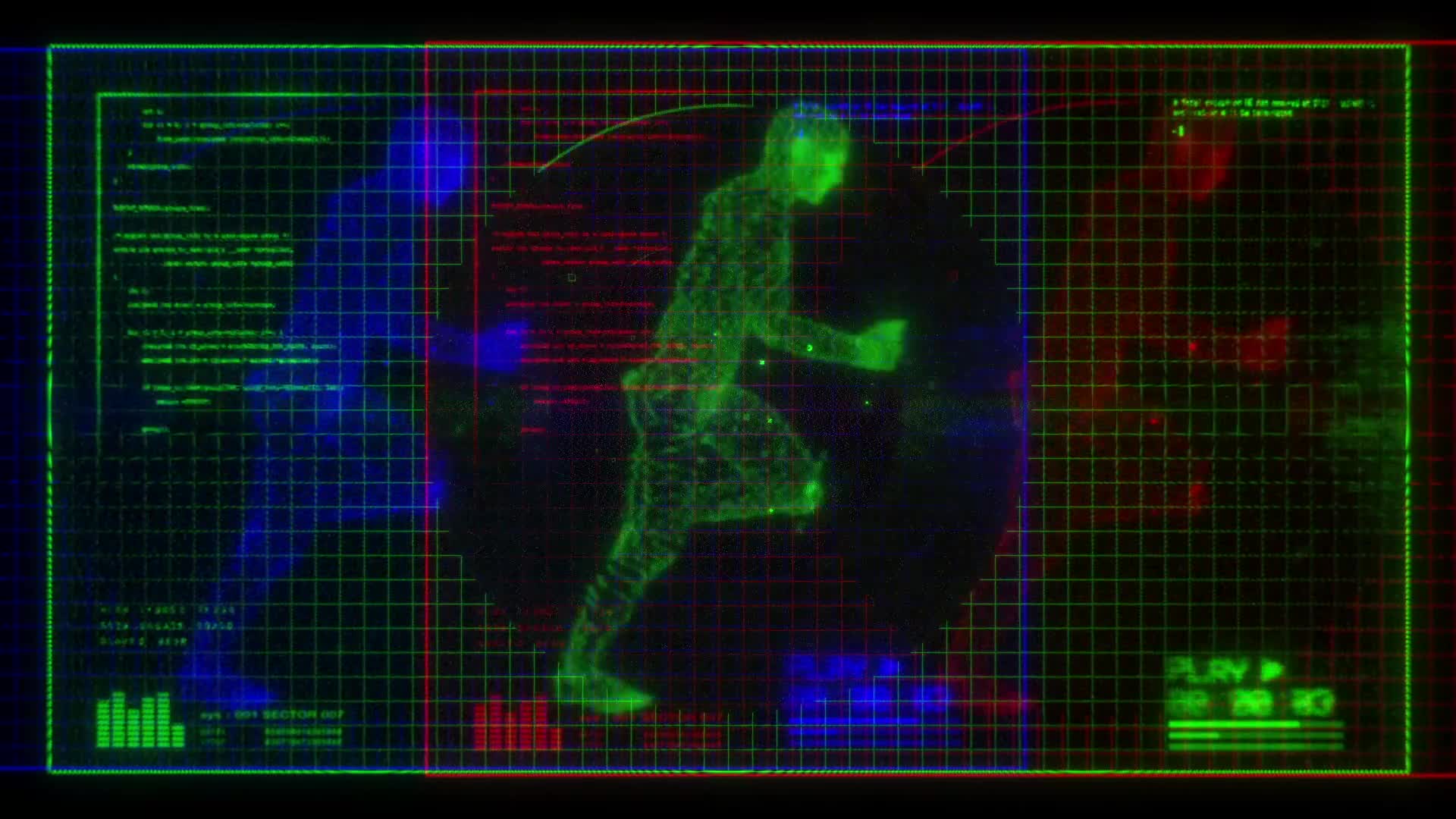 Cyberpunk Green Digital Data Screen • Motion Graphics Template • Uppbeat