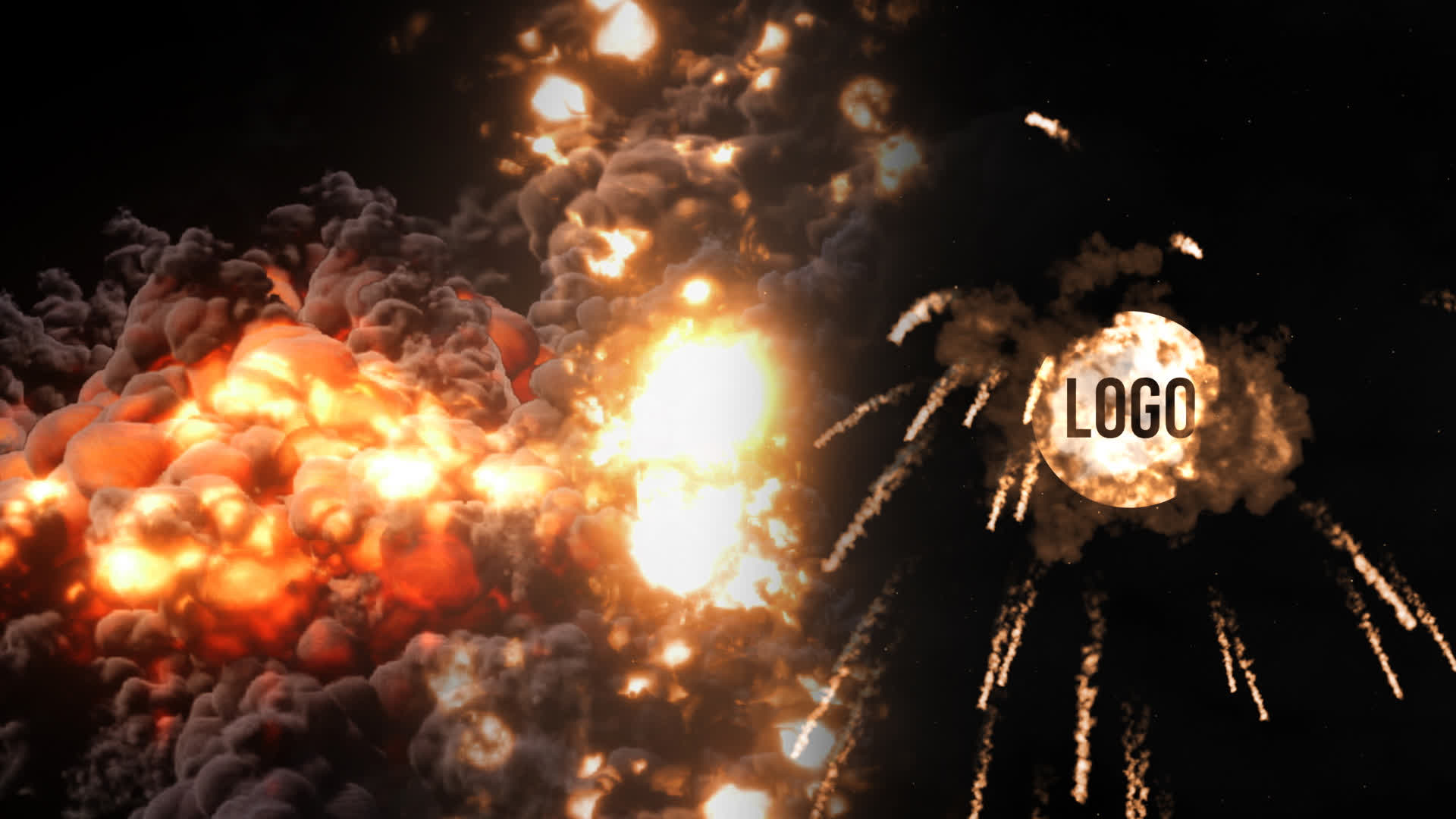 Smoke Explosion Logo • DaVinci Resolve Template • Uppbeat