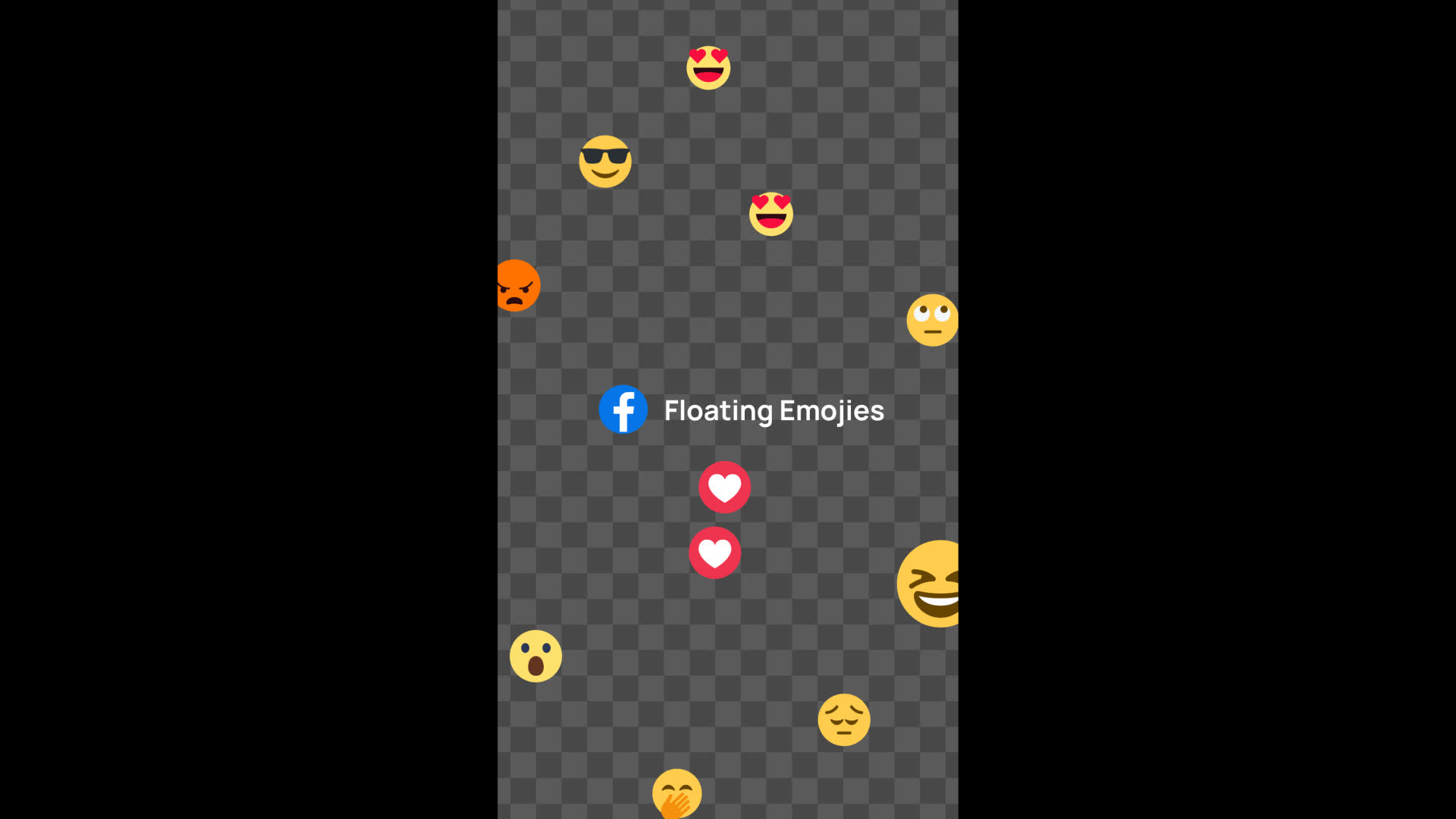 Facebook Mobile Live Floating Emoji Overlay • Motion Graphics Template ...