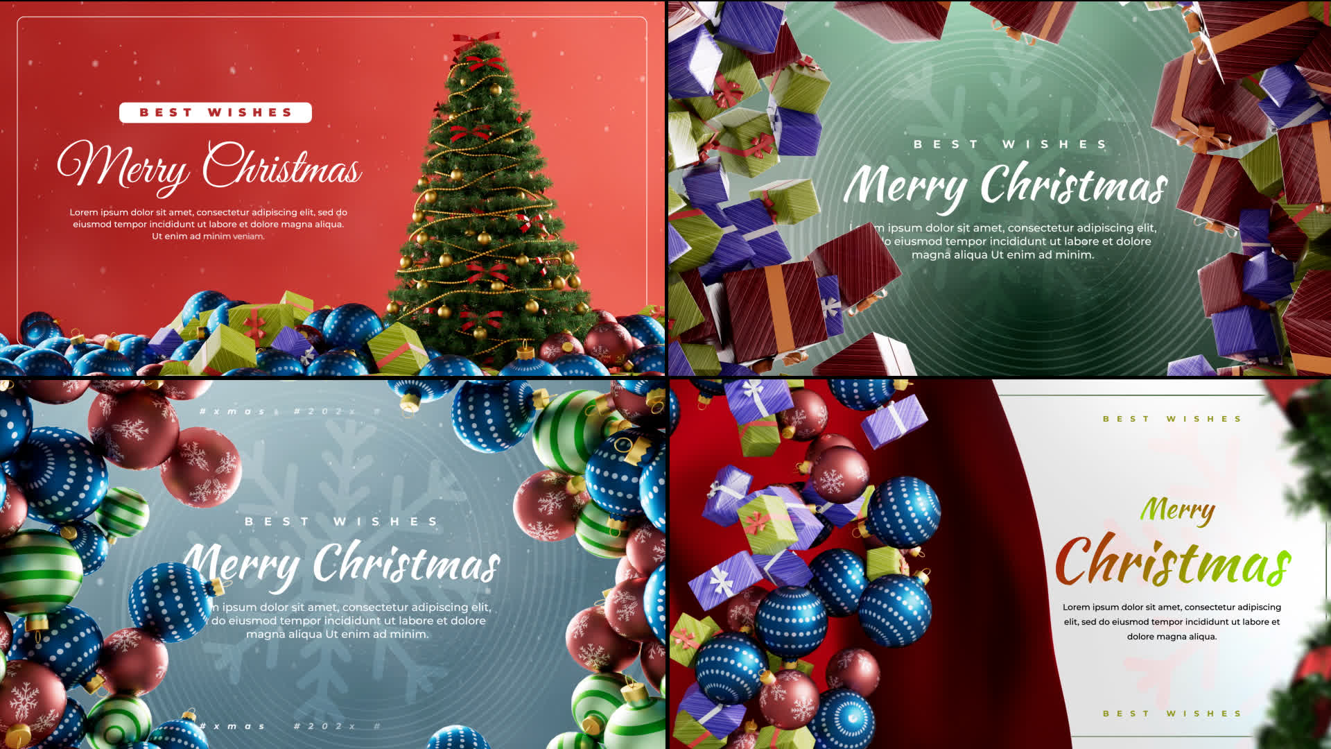 Christmas Backgrounds Pack • After Effects Template • Uppbeat