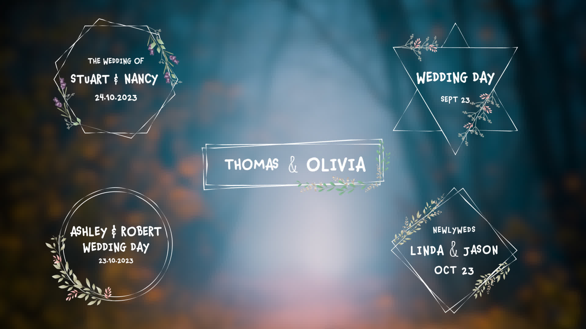 Gold Wedding Titles • Premiere Pro Template • Uppbeat