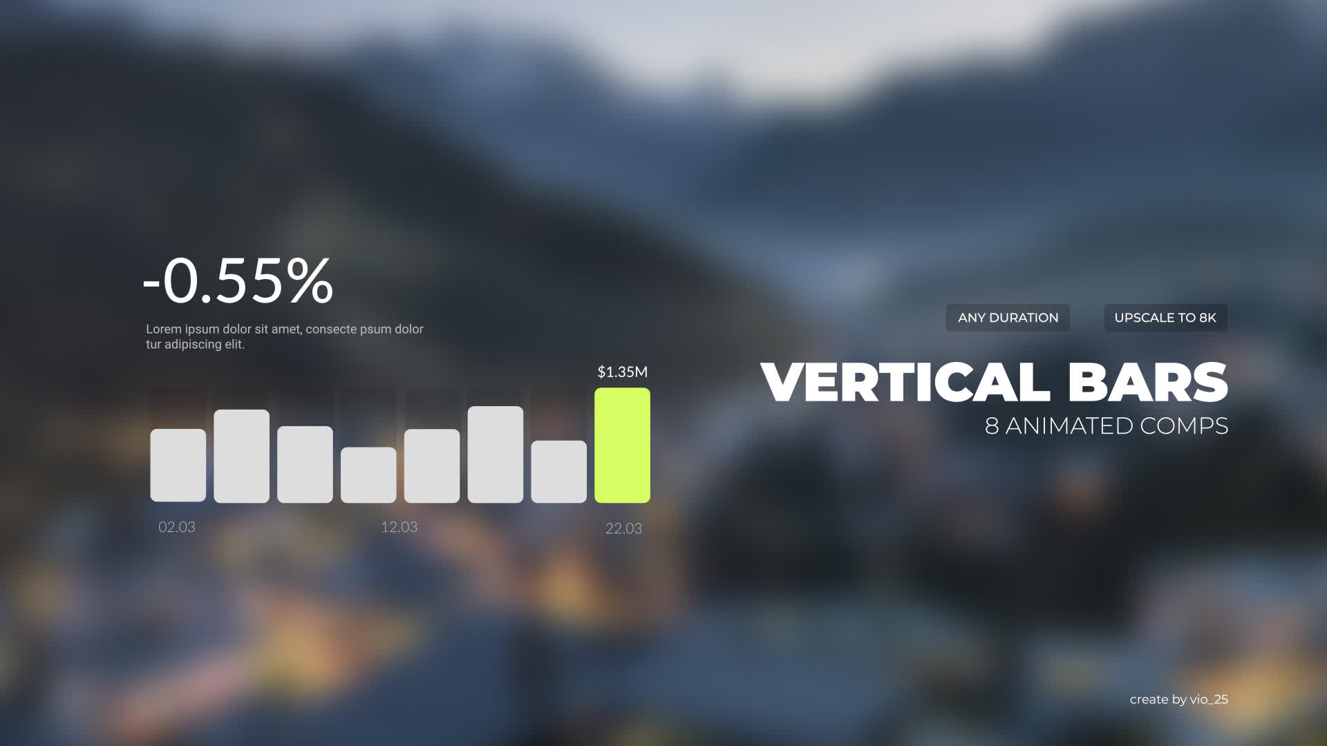 Minimalistic Infographics Bar Charts • After Effects Template • Uppbeat