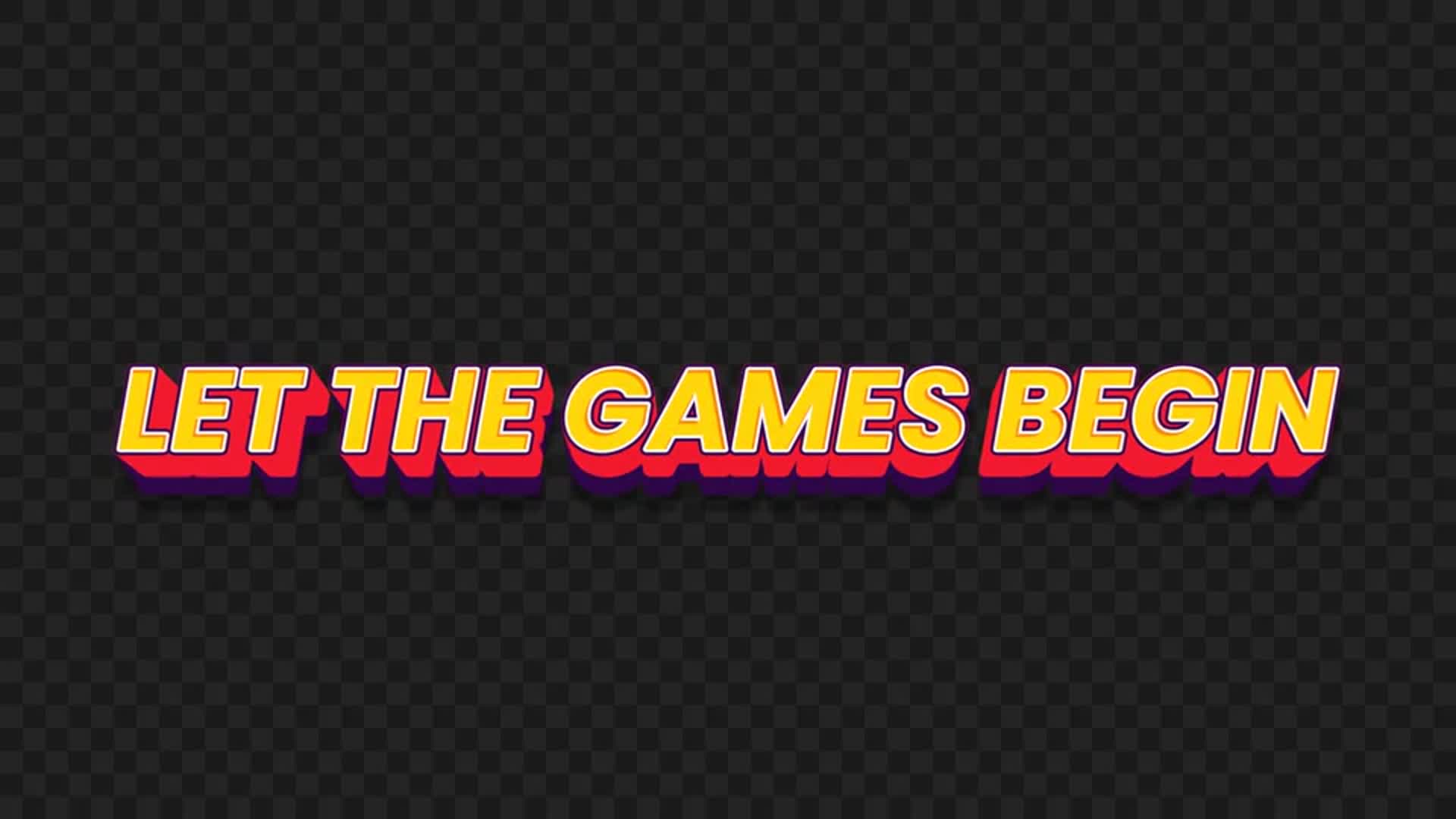 Let the Games Begin - Cartoon Text • Motion Graphics Template • Uppbeat