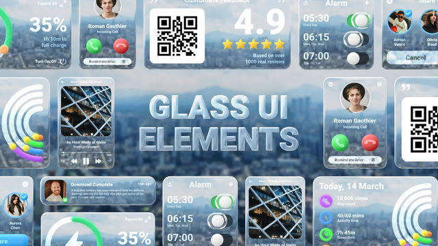 Liquid Glass Cards • After Effects Template • Uppbeat