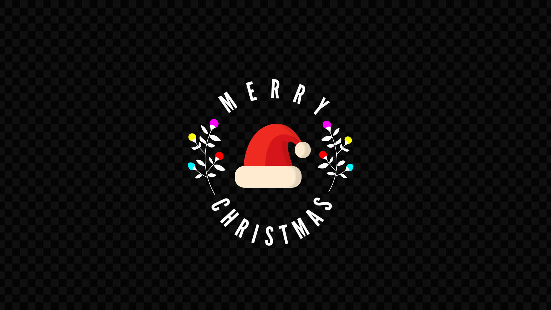 Merry Christmas Floral Title on Alpha • Motion Graphics Template • Uppbeat
