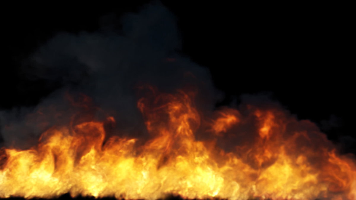 Heavy Fire with Smoke On Alpha • Motion Graphics Template • Uppbeat