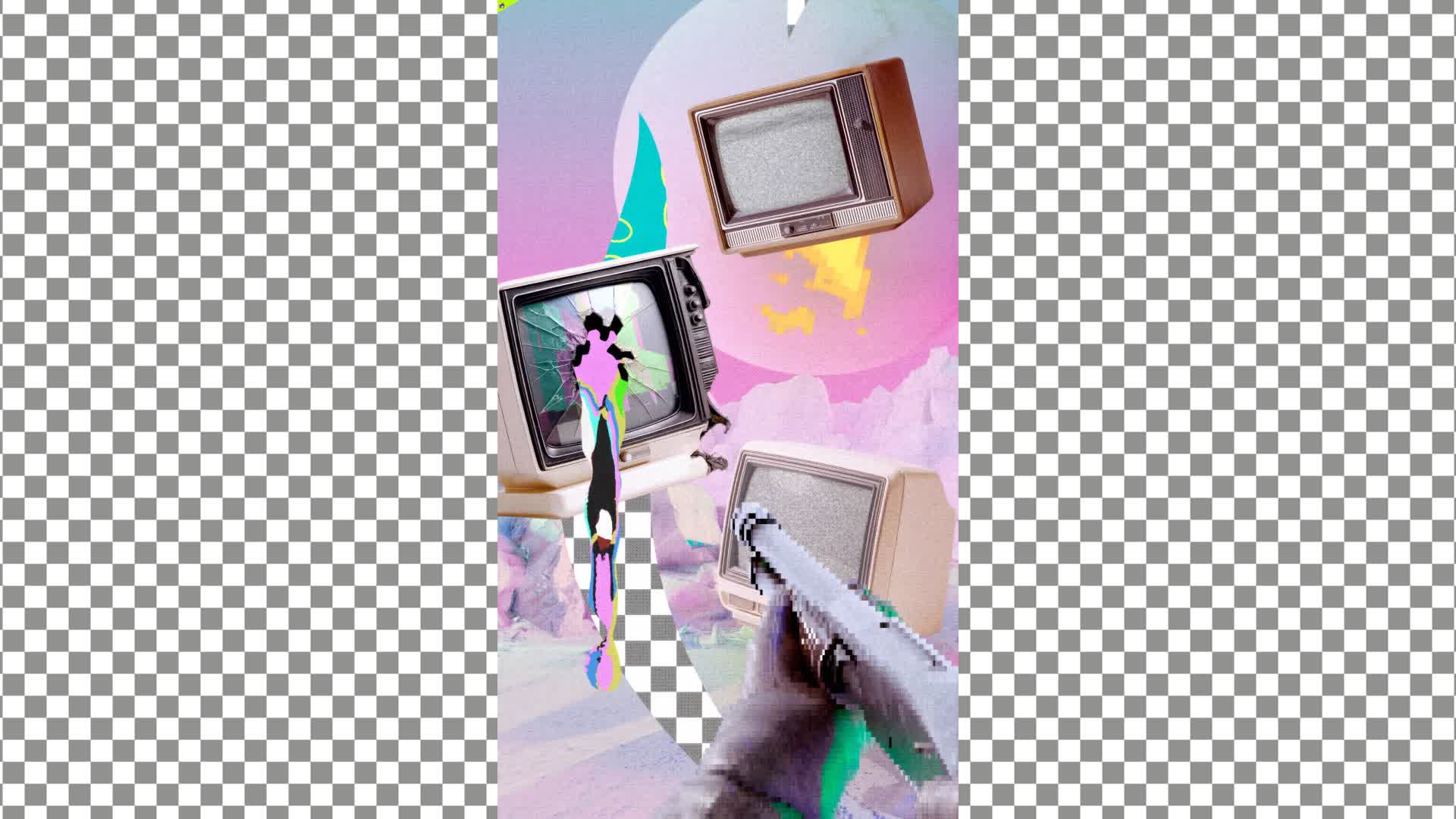 Retro TV and Shotgun Surreal Transition • Motion Graphics Template ...