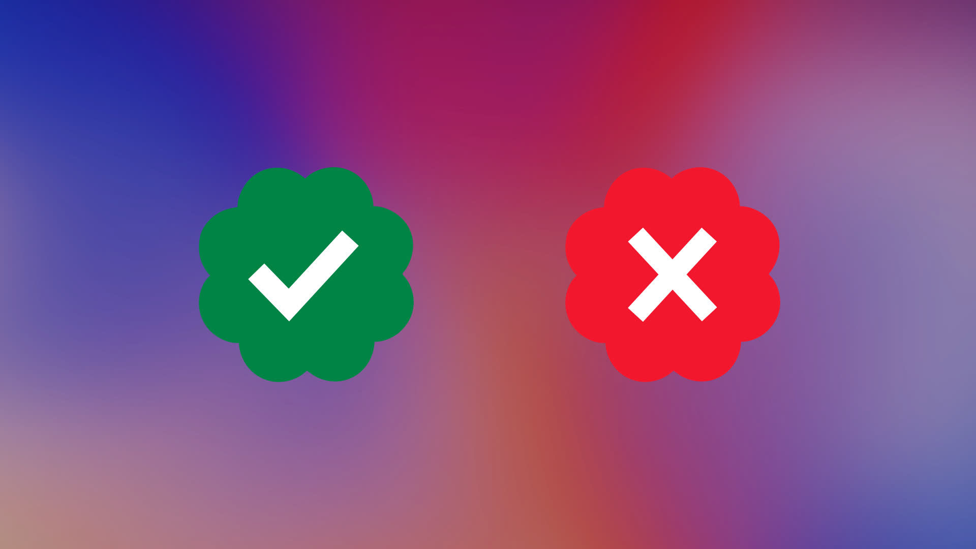 Sharph Badge Tick and Cross Icons • Motion Graphics Template • Uppbeat