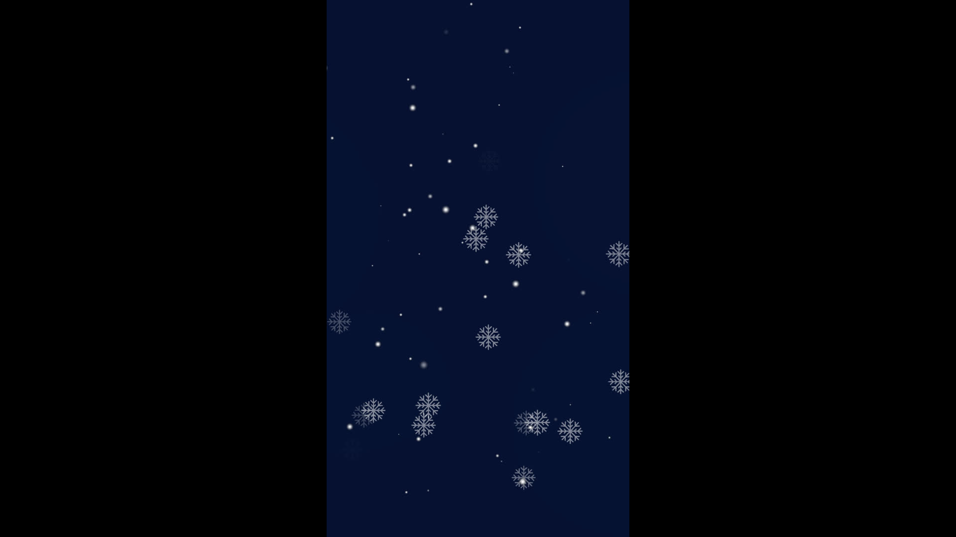 Vertical Christmas Background Golden Snowflakes • Motion Graphics ...