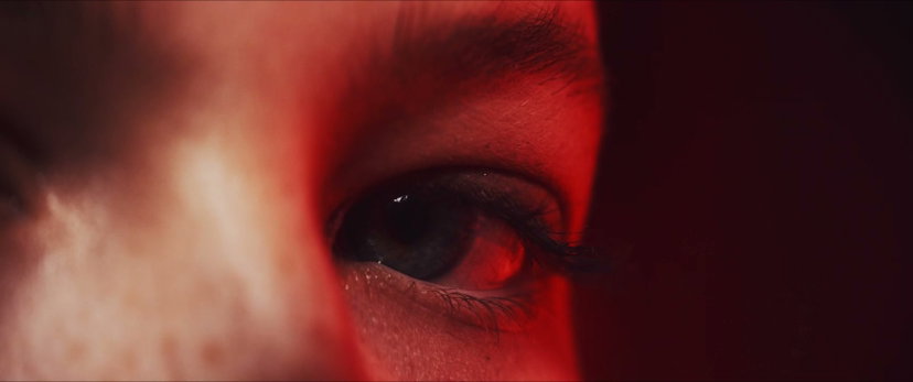 Close Up of Eye with Red Light • Stock Video on Uppbeat