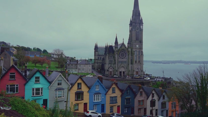 Cobh Ireland: Colorful Houses and St Colman's Cathedral • Stock Video ...
