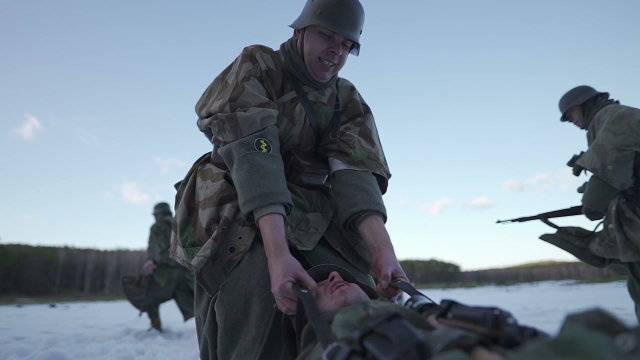 World War II Soldiers Posing with Rifles • Stock Video on Uppbeat