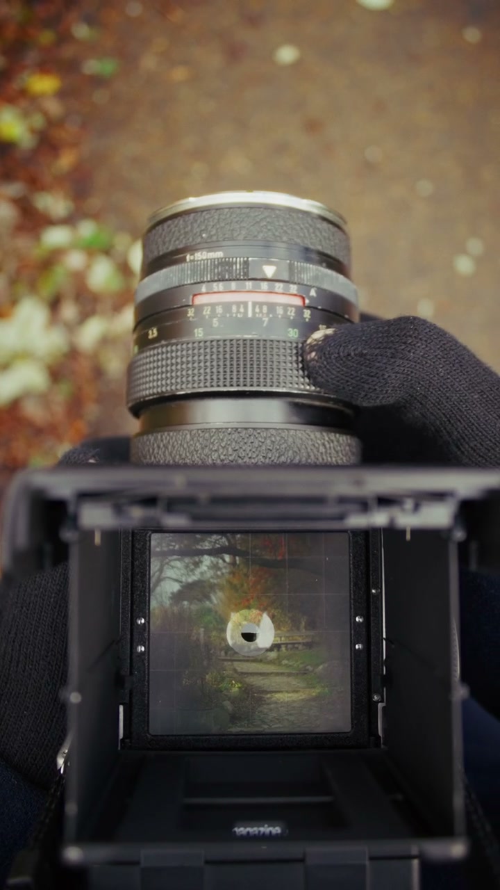 First-Person View Focusing Vintage Film Camera • Stock Video on Uppbeat